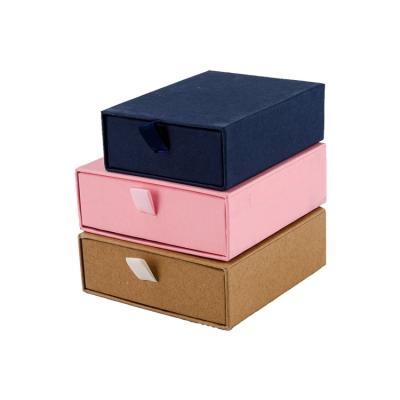China Custom Logo Pink Sliding Jewellery Boxes for Earring Bracelet Paper Type Coated Paper for sale