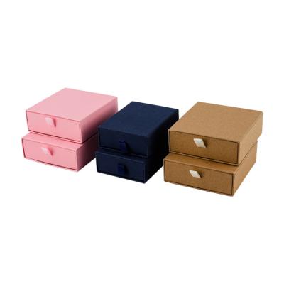 China CMYK Custom Logo Printed Cardboard Sliding Drawer Paper Jewelry Box for Gift Packaging for sale