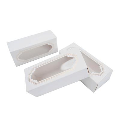 China Custom Recyclable Kraft Paper Macaron Cookie Biscuit Packaging Box with Clear Window for sale
