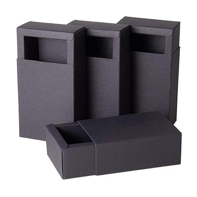 China Customized Die Cut and Gift Craft Black Drawer Paper Box for Party for sale