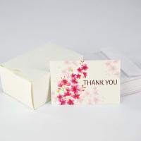 China Floral Paperboard Recordable Greeting Card Custom Thank You Note Cards for sale