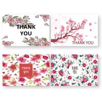 China Floral Paperboard Recordable Greeting Card Custom Thank You Note Cards for sale