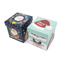 China Custom Christmas Black Paper Jewelry Rings Cardboard Gift Packaging Box With Custom Logo for sale