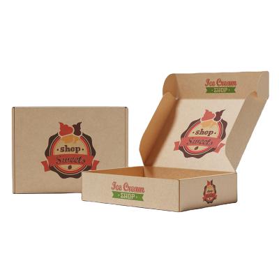 China Food Grade Custom Printed Eco 10/12/14/20 Inch 35cm Kraft Corrugated Cardboard Pizza Packing Box With Logo for sale
