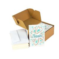 China Recyclable Custom Card Printing Film Lamination Classic Kraft Thank You Notes for sale
