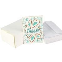 China Recyclable Custom Card Printing Film Lamination Classic Kraft Thank You Notes for sale