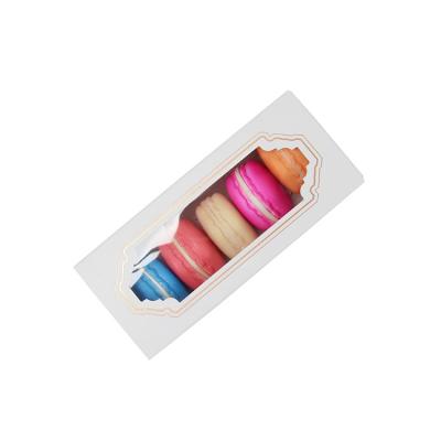 China Food Corrugated Packaging Macaron Drawer Box with Window Made of Cardboard for sale