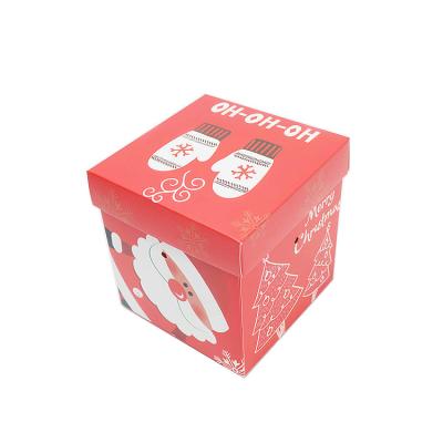 China Custom Red Christmas Decoration Chocolate Candy Gift Packaging Boxes for Christmas Gift for sale