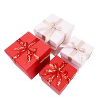 China Custom Order Accepted Eco Friendly White Packaging Box with Ribbon Bow and Handle for sale