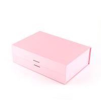 China Custom Logo Luxury Pink Closure Lid Rigid Paper Magnetic Packaging Box for Shoes for sale