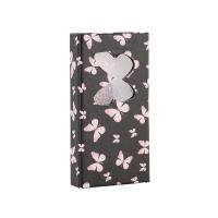 China Custom Size Accepted Cardboard Butterfly Empty Eyelash Box Container With Clear Window for sale