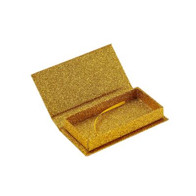 China Colorful Glitter Shiny Rose Gold Magnetic Empty Eyelash Packaging Box with Custom Logo for sale