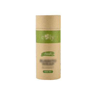 China Custom Logo Food Grade Recycled Cylinder Packaging Box Kraft Paper Cardboard Tubes CMYK for sale