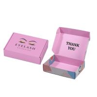 China Customized Logo Pink Corrugated Board Lashes Mailer Box for Industrial Gift Packaging for sale