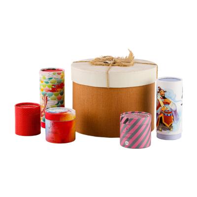 China Empty Food Grade Kraft Paper Tubes Box For Tea Packaging With Custom Color And Design for sale