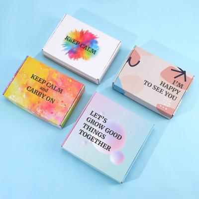 China Custom Logo Colored Boxes Packaging Cardboard Printed Clothing Cosmetic Flat Mailer Box for sale