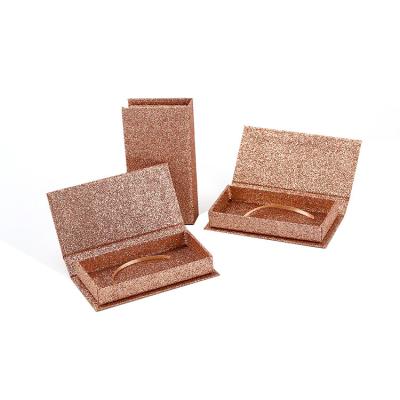 China Retail Stand Box Custom Logo Printed Elegant Fashion Gift Cardboard Empty Glitter False Eyelash Packaging Box for sale