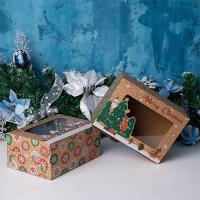 China Corrugated Board Custom Printed Christmas Gift Window Packaging Box for Candy Biscuit for sale
