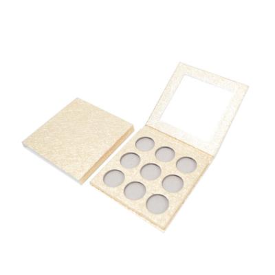 China Self Erecting Boxes 12 Color Round Empty Eyeshadow Palette Box for Professional Makeup for sale