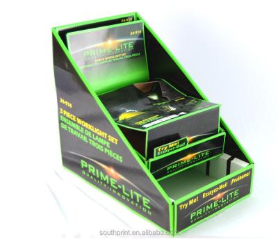 China Custom Size Corrugated Board Retail Point of Purchase Cardboard Counter Display Stand for sale