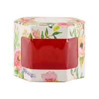 China Custom Size Accepted Clear Window Round Candy Gift Paper Box With Ribbon For Promotion for sale
