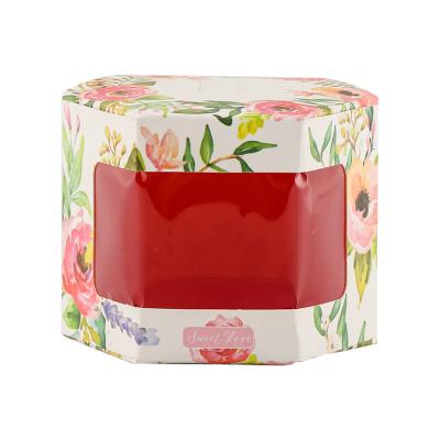 China Custom Size Accepted Clear Window Round Candy Gift Paper Box With Ribbon For Promotion for sale