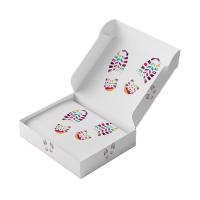 China Low MOQ Custom Logo White Corrugated Apparel Packaging Mailer Postal Shipping Mailer Shoe Box For Gift for sale