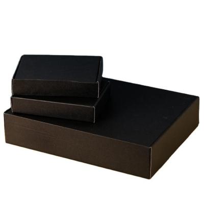 China Industrial Gift Craft Custom Logo Cardboard Mailer Box for Reusable Black Packaging for sale