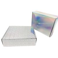 China Luxury Full Color Printed Boxes Silver Laser Corrugated Cardboard Shipping Mailer Box for sale