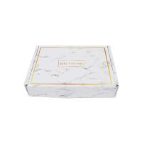 China Marble Printing Corrugated Mailer Box Clothing Packaging Shipping Box for Custom Logo for sale