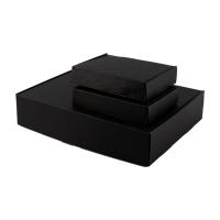 China Custom Logo Accepted Competitive for Black Cardboard Clothing Shoe Packaging Mailer Box for sale