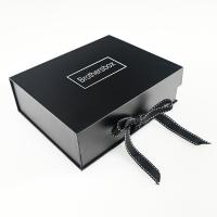 China Personalized custom full color printing foldable flip box with ribbon folding packaging box for sale