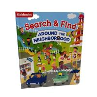 China Custom factory printed hardcover search find game educational toy thick board book for kids learning for sale