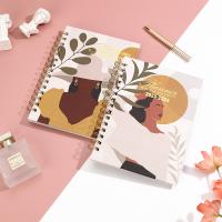 China Custom Printing Logo Pink Gold Foil A5 Spiral Journal Notebooks 2026 Diary Monthly Weekly Day Agenda Teachers PlannersOEM/ODM for sale