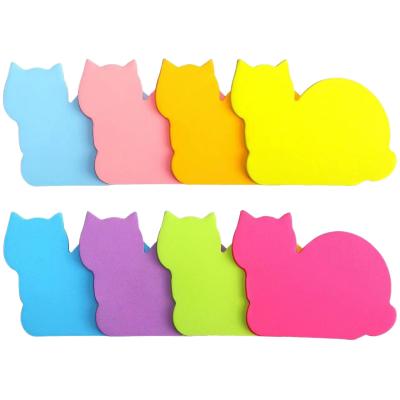China Wholesale Cute Die Cut Sticky Notes Small Kitty Cat Shape for sale