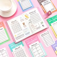 China 1 Pack in Color Clashing Plan Sticky Notes To-do Plan Memo Note Paper Practical Study Office for sale
