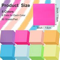 China High-end Customizable LOGO Aesthetic Colorful Sticky Note School Supplier Self-Stick Papeleria Sticky Note for sale