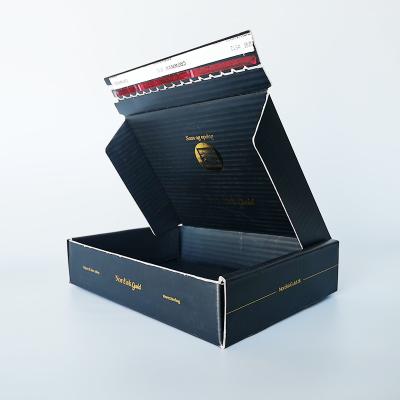 China Custom Recyclable 3mm Corrugated Carton Self-Sealing Zipper Boxes Easy Tear Open Packaging Candles Express Paper Cardboard for sale