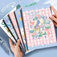China Factory Custom A5 Cute Diary Notebook for School Students Thickened Hardcover Thread Sewing 100 Sheets Paper Color Illustration for sale