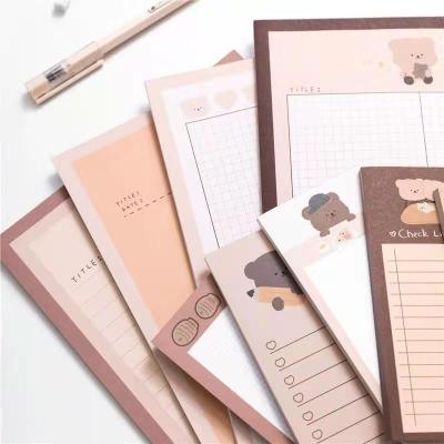 China 2025 Custom Wholesale Calendar Agenda Pupil Stationery Office Supplies Kawaii Printing Memo Pad Notepad Daily Planner Notepad for sale