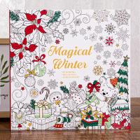 China Children's Magical Winter Coloring Book Christmas Graffiti Theme Painting Made From Durable Paper Offset Printing for sale