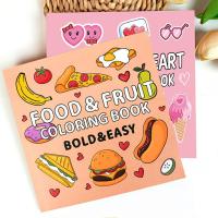 China Hot-selling Children's Coloring Book Kindergarten Painting Coloring Book 40 Food Fruit Doodle Book Wholesale for sale