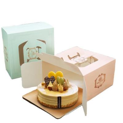 China Wholesale Transparent Window Cake Box for Birthday Cakes and Food Box Type Folders with Printing, Embossing, Hotstamping for sale