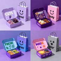 China Custom Design Logo Corrugated Box Food Grade Printing Foldable Cake Food Cookie Bread Pastry Donut Macaron Paper Packaging Boxes for sale