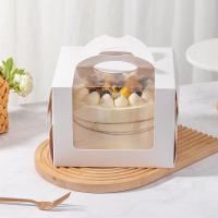 China Paper Cake Box With Window Packaging Cake Boxes With Handles and Cake Board for sale