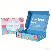 China Biodegradable Custom Logo Packaging Food Grade Pink Paper Biscuit Macaron Donut Packaging Cookies Boxes for sale