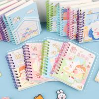 China Portable My Melody Anime Figure Coil Loose Leaf Notebook Journal Mini Book A7 Size Student Stationery with Spiral Binding for sale