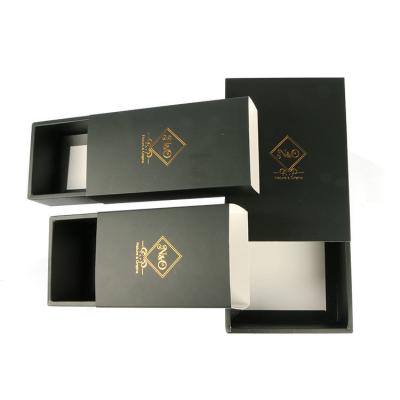 China Hot Black Drawer Box Packaging Luxury Drawer Paper Box With Custom Logo Custom Logo Kraft Paper Lunch Box Disposable for sale