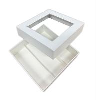 China Wholesale Cheap Transparent Vintage Paper Boxes for Gift Packaging Rigid Cardboard Window Opening Matte Lamination Printing for sale