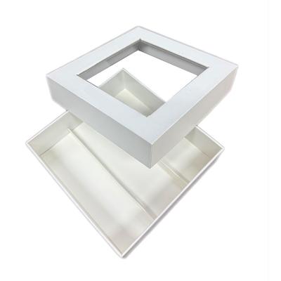 China Wholesale Cheap Transparent Vintage Paper Boxes for Gift Packaging Rigid Cardboard Window Opening Matte Lamination Printing for sale
